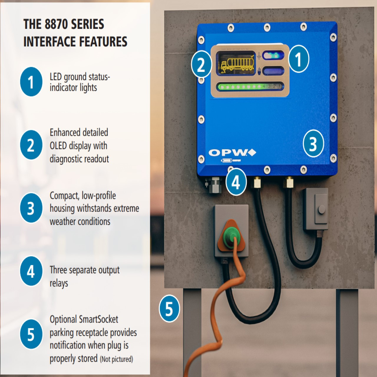 OPW 8870 Optic & Thermistor Overfill & Ground Verification Rack Monitor ...