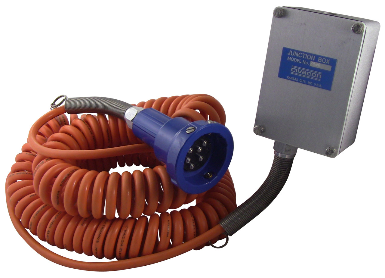 Civacon Blue Optic Hardwire Junction Box System w/ 2-Pin Plug & Coiled ...