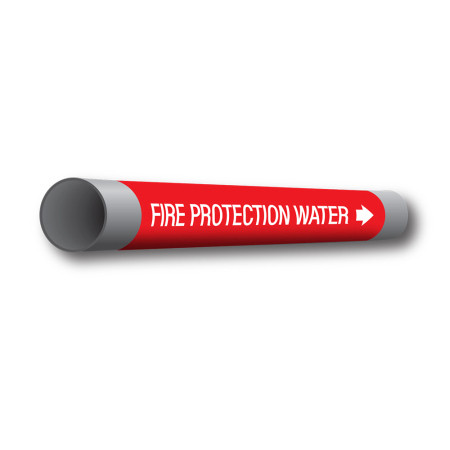 Marking Services Coiled Plastic Pipe Markers Legend-"Fire Protection ...