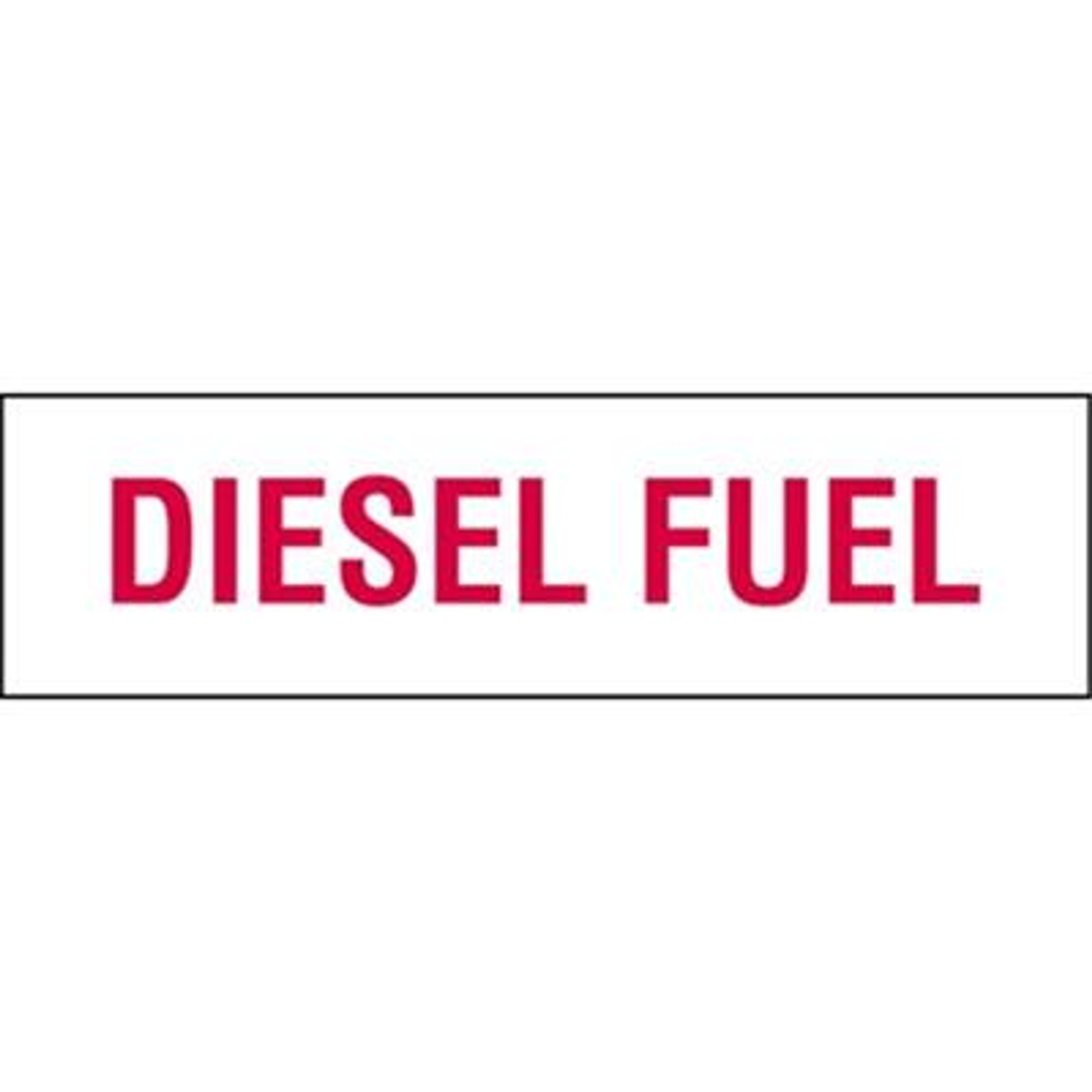 Diesel Fuel Vinyl Sticker 6 in. x 21 in. - John M. Ellsworth Company
