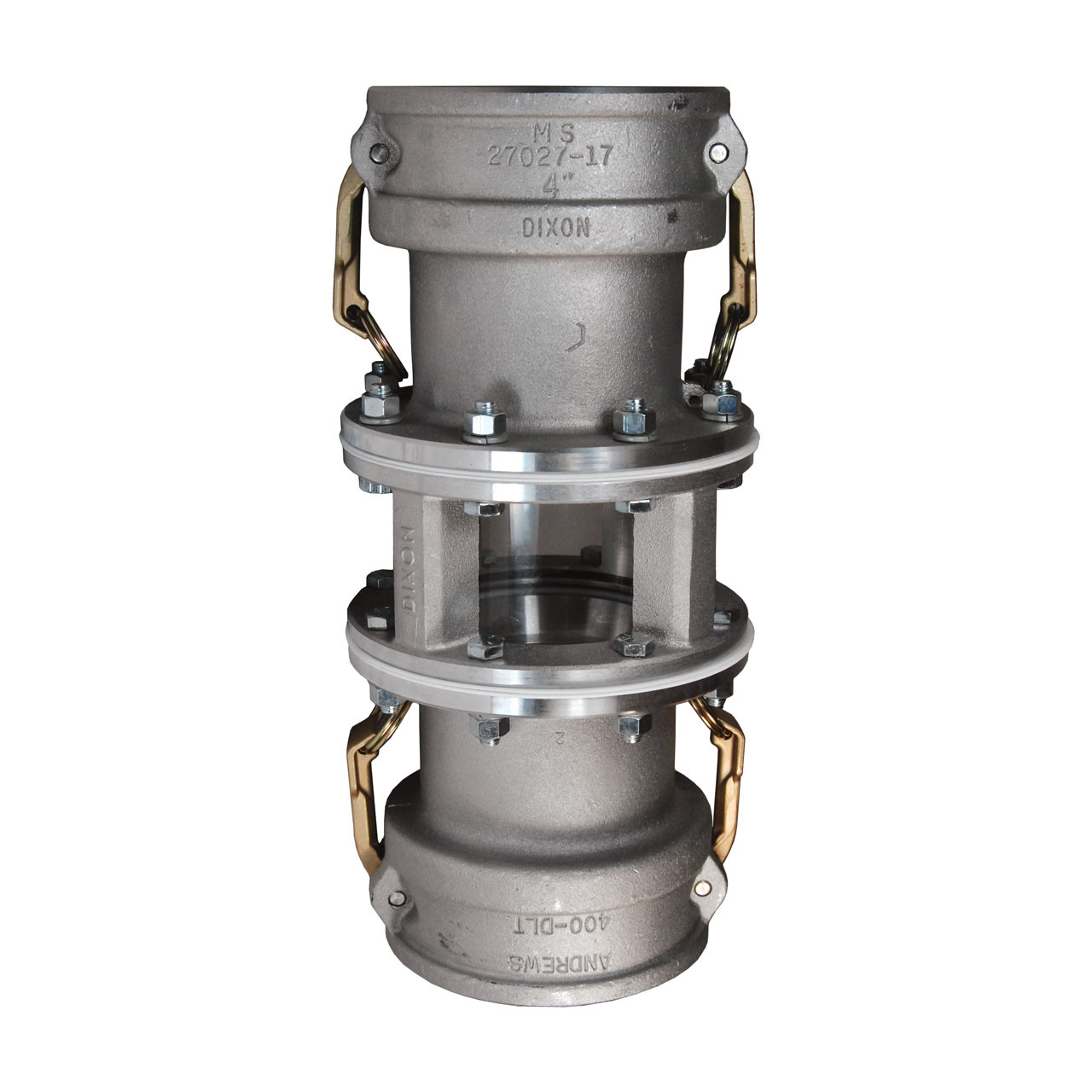 Dixon 4 in. Aluminum Hose Inline Sight Glass w/ 4 in. Cam & Groove ...