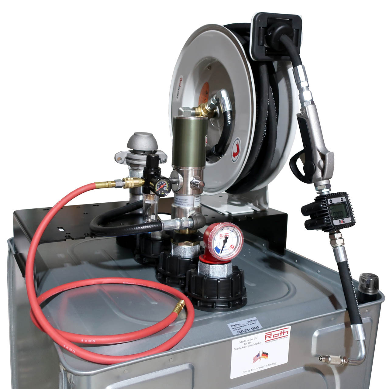 Roth DWT Double Wall Oil Tank Pump & Reel Packages- 110, 165, 275 Gal