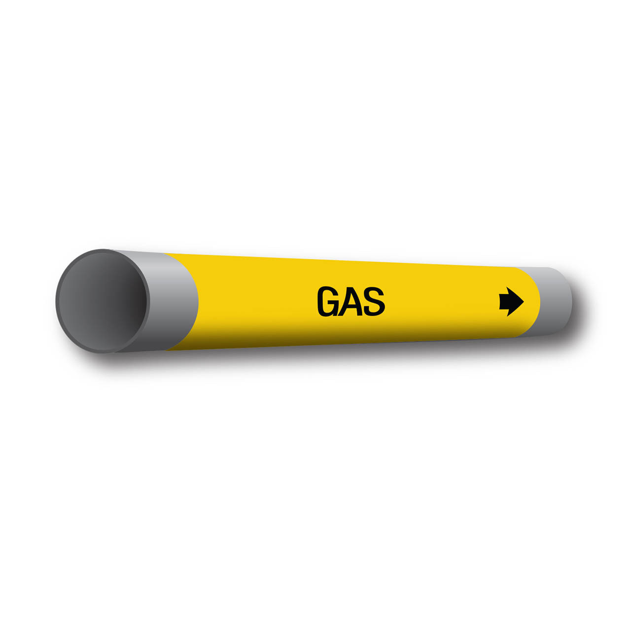 Marking Services Series MS-970 Coiled Plastic Marker, "Gas", Yellow ...