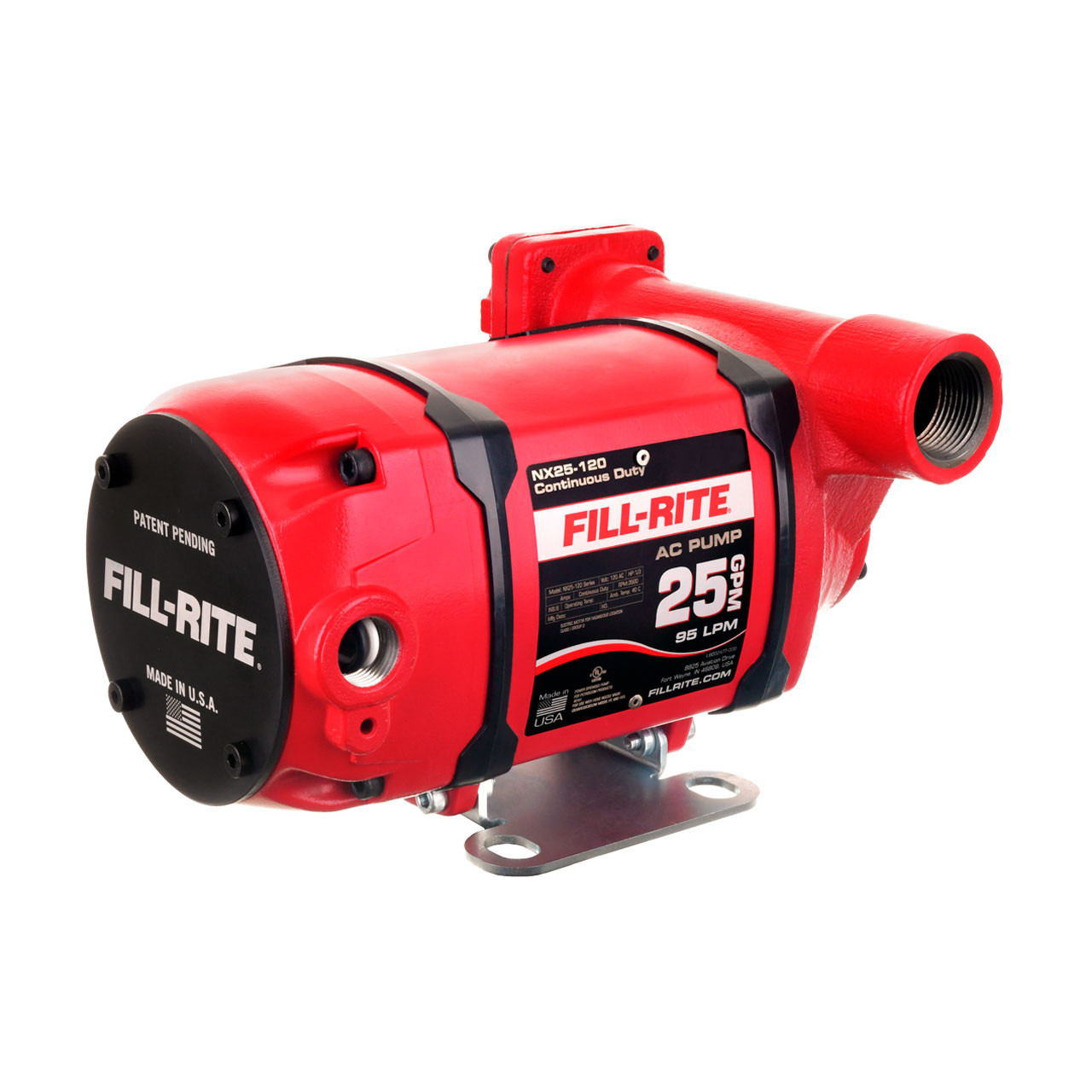 Fill-Rite NX25-120 AC Transfer Pump - Foot Mount Configuration
