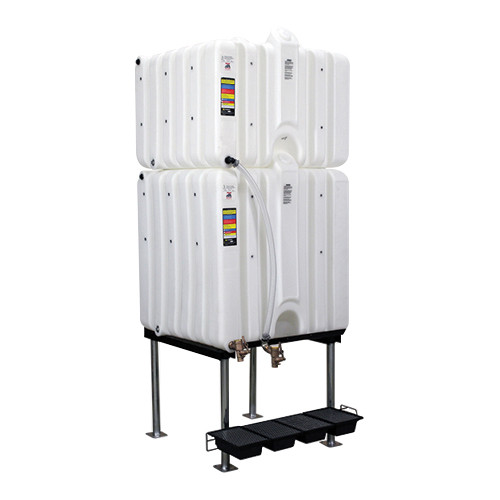 Rhino Tuff Tanks 80/80/80 Gal. Gravity Feed Poly. Tank Package