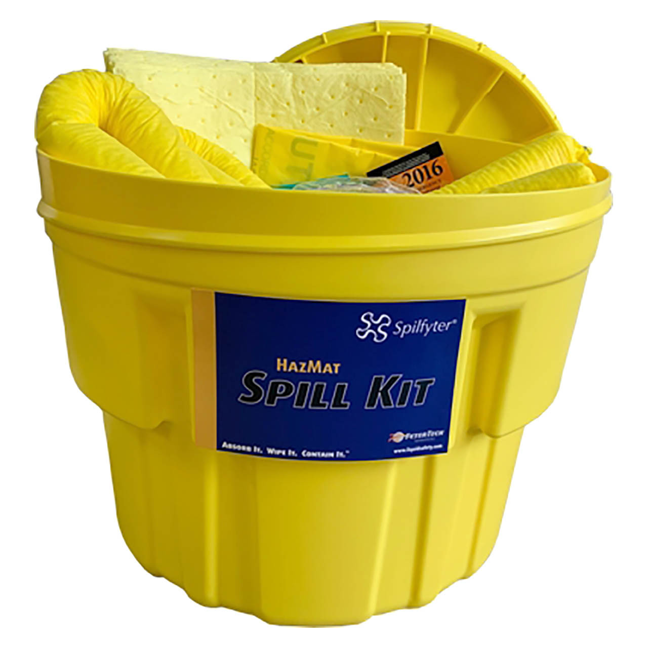 Spilfyter 20 Gallon HazMat Overpack Spill Kit, 20 Gallon Absorbency ...