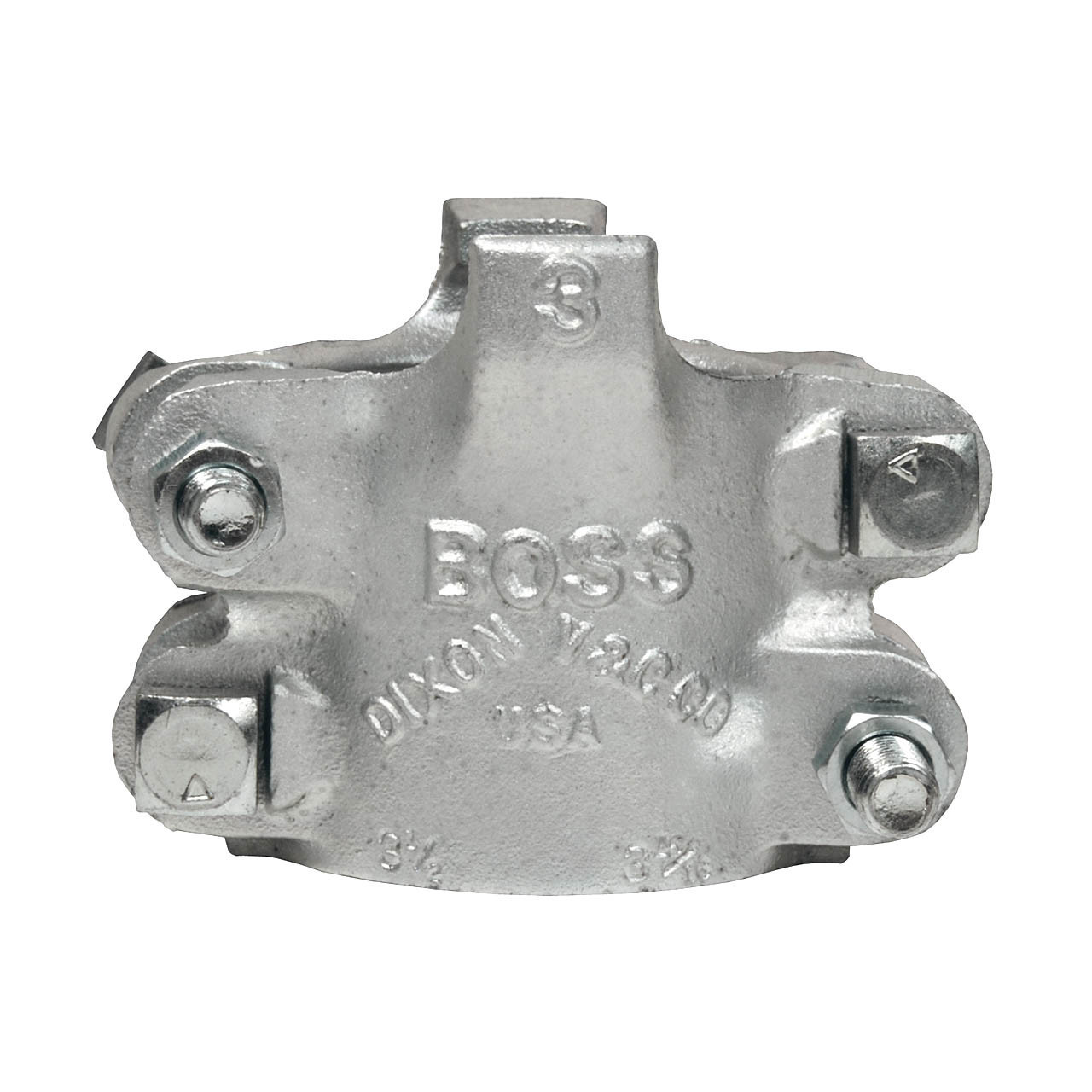 Dixon Boss® 350 Clamp 2 1/2 in. Hose ID Zinc Plated Iron 4 Bolt and 4 ...
