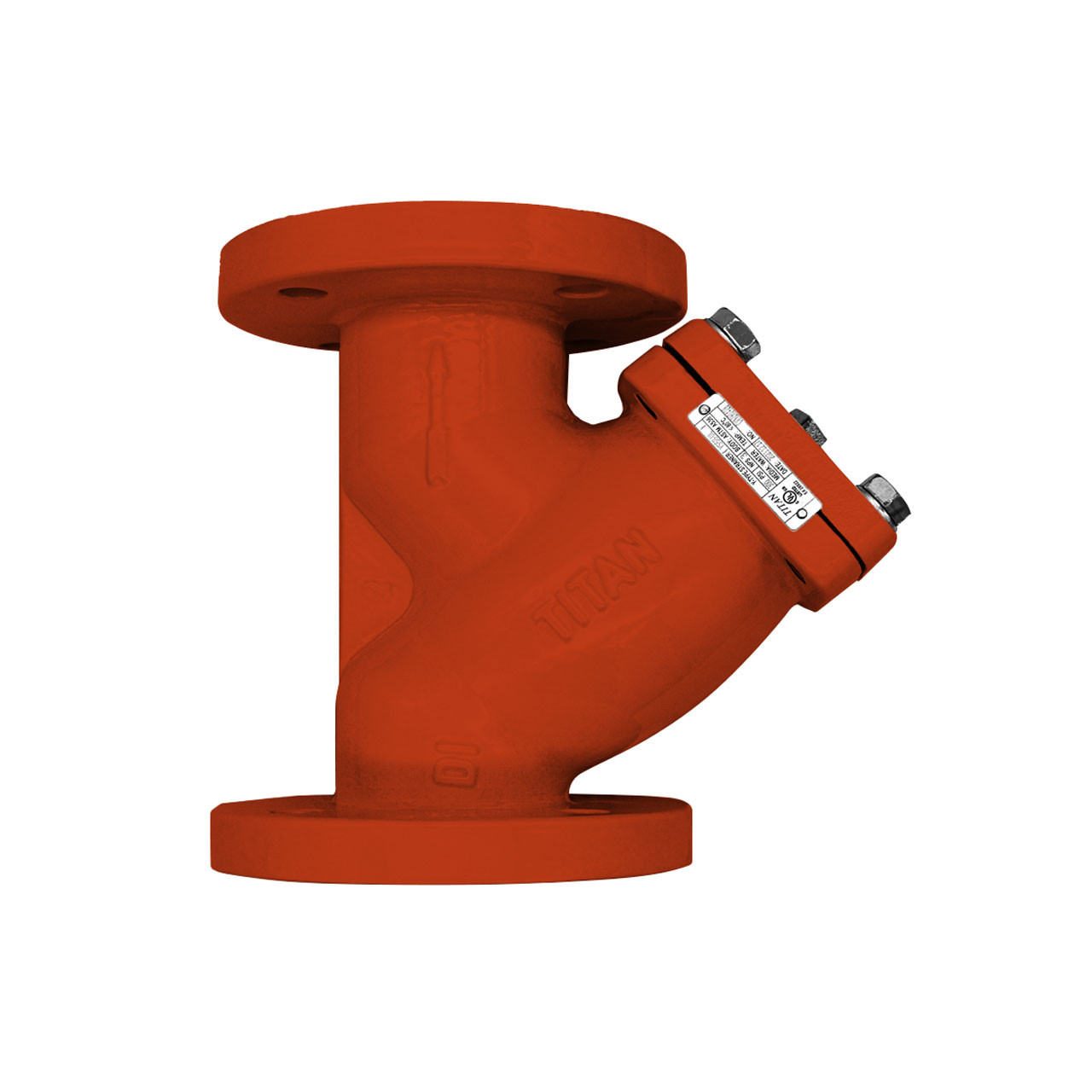 Titan Flow Control 2 in. Flange End Red Ductile Iron “Y” Wye Strainer ...