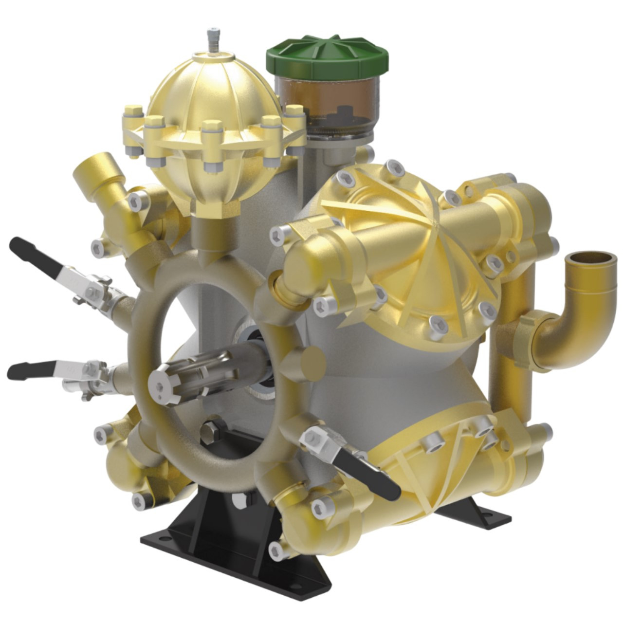 Udor BETA 170 TS2C 1 1/2 in. Diaphragm Pump, 4 cylinders, 45 GPM, 725 ...