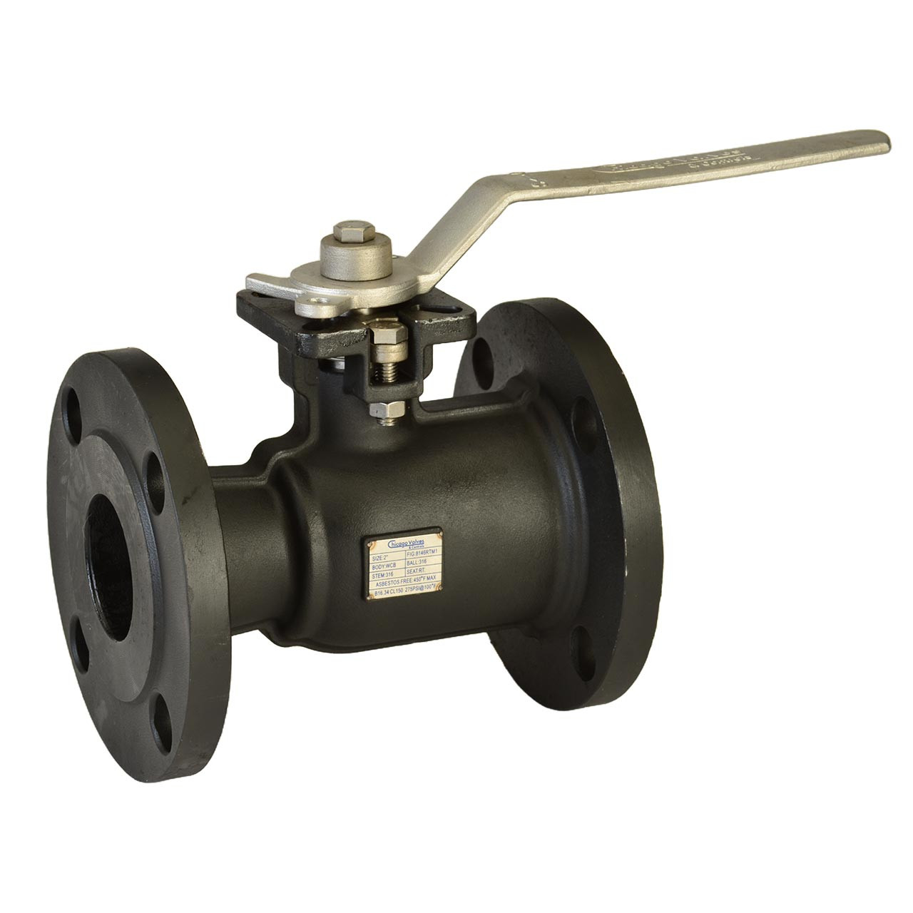 Chicago Valves FS8146RGG1040 4 in. Carbon Steel Ball Valve - Flanged ...