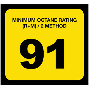 RDM 6664 87 Octane Decal Label - Generic - John M. Ellsworth Co. Inc.