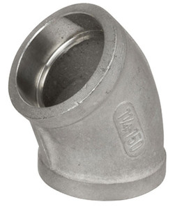 Smith Cooper Cast 150# Stainless Steel 1 1/2 in. 45° Elbow Fitting ...