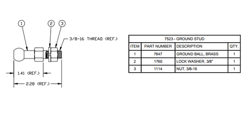 OPW Brass Grounding Stud - John M. Ellsworth Company