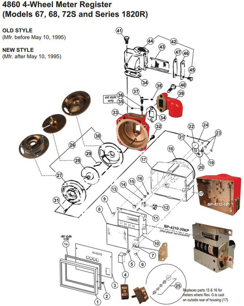 SVI Inc. Gasboy Meter Register with Dial Glass - John M. Ellsworth Co. Inc.