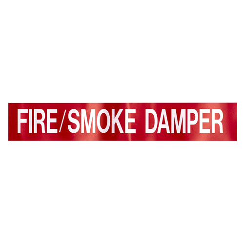 Marking Services Self-Adhesive Pipe Markers - Legend "Fire/Smoke Damper ...