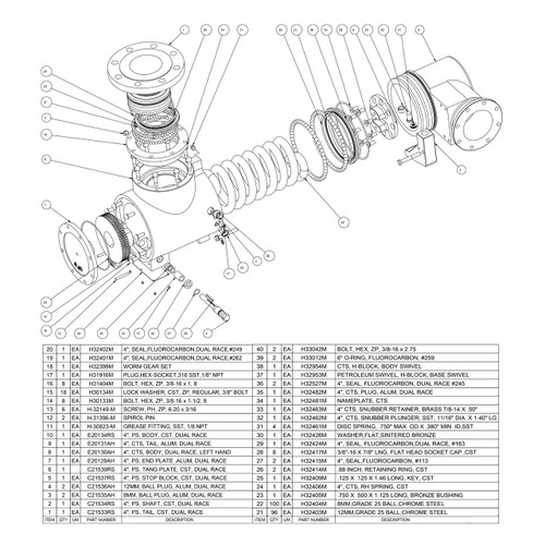 OPW 4 in. Compact Torsion Spring Bottom Loading Arm - Horizontal Swivel ...