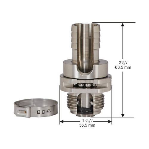 Husky 3/4 in. BSPP x 3/4 in. Hose Barb Inline DEF Swivel - John M ...