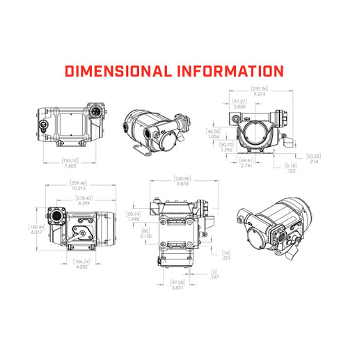 Fill-Rite NX25-120 AC Transfer Pump - Foot Mount Configuration