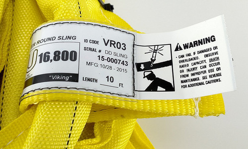 DD Sling VR1 Viking Seamed Purple Endless 0.60 in. Dia. Roundsling ...