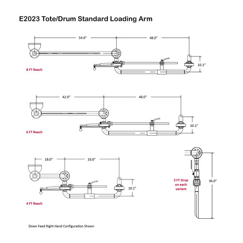 Emco Wheaton E2023 2" 316SS Tote/Drum Standard Loading Arm
