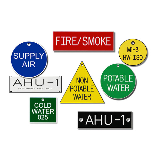 Marking Services 3 in. Round Plastic Valve Tags w/Top Hole Mount ...