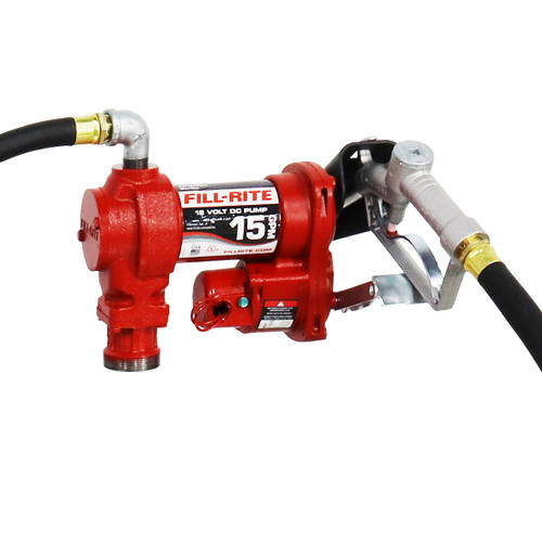 95 Gallon Aluminum L-shape Fuel Transfer Tank w/ Fill-Rite 15 GPM Pump ...