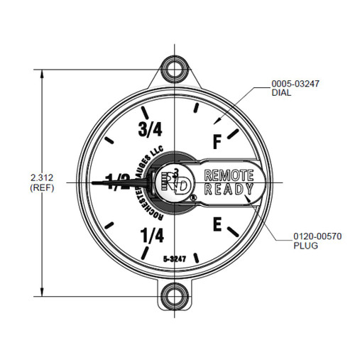 Rochester Gauges R3D-IND Remote Ready Dial - John M. Ellsworth Company