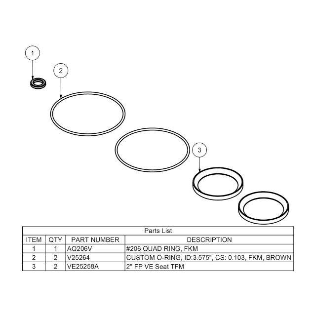 Banjo EVX25200 2 in. Full Port EVX Bolted Valve Repair Kit - John M ...