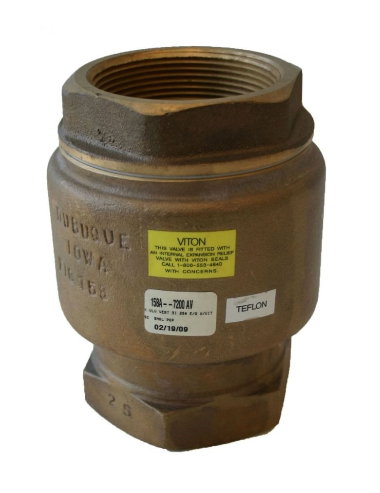 Morrison Bros. 158A Series 2 in. NPT Brass Vertical Check and Back ...