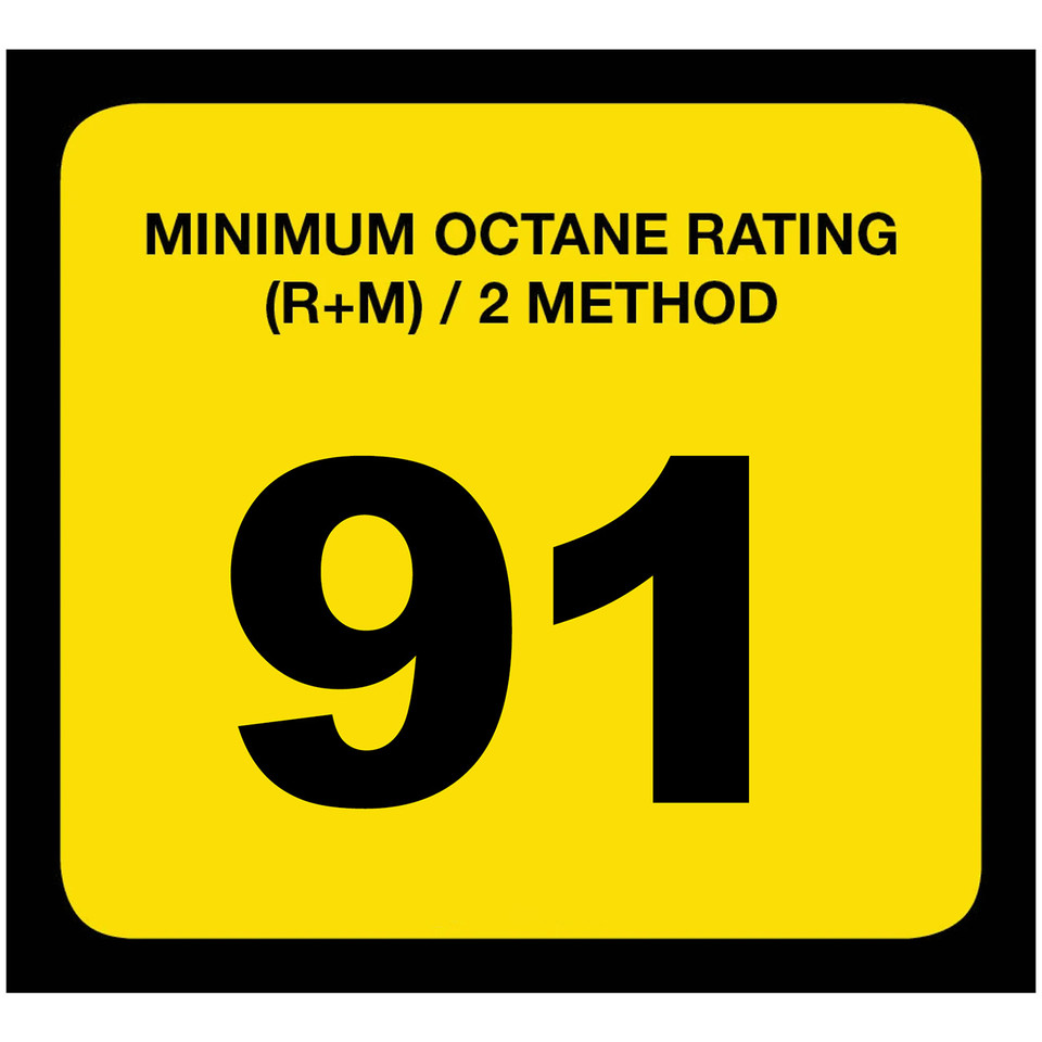 RDM 6664 87 Octane Decal Label - Generic - John M. Ellsworth Co. Inc.