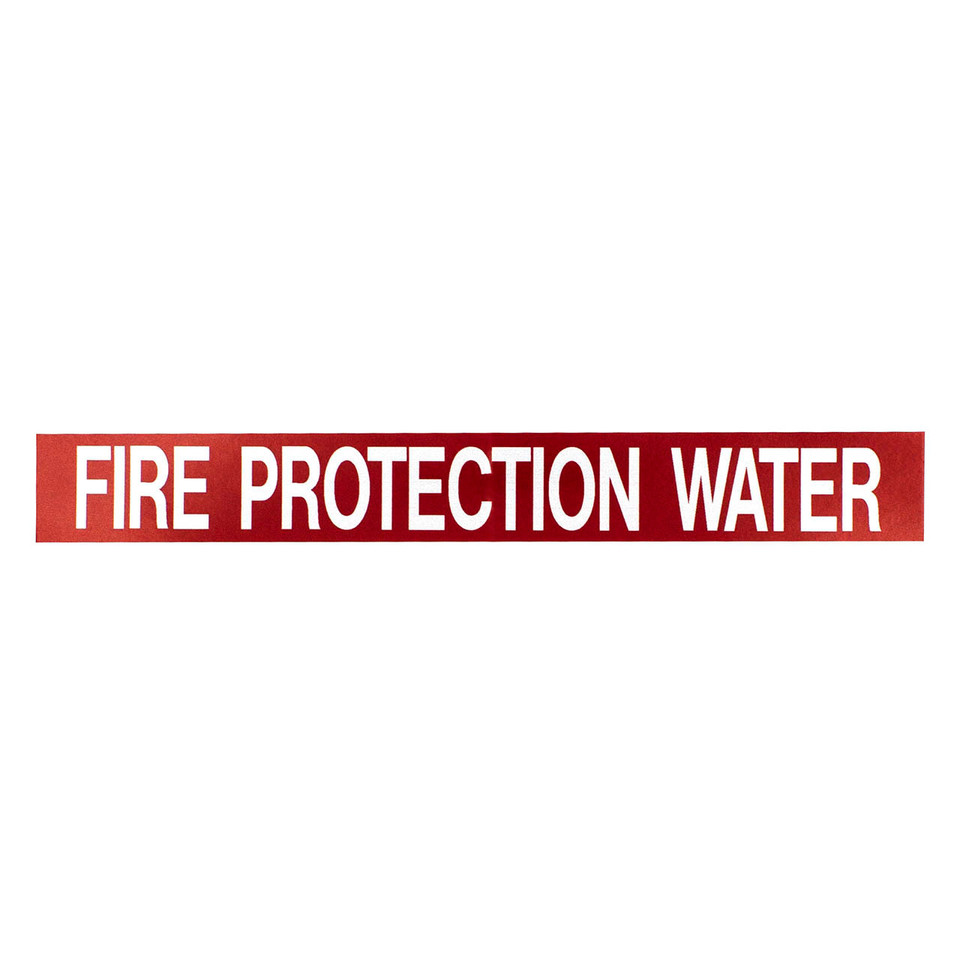 Marking Services Self-Adhesive Pipe Markers - Legend "Fire Protection ...