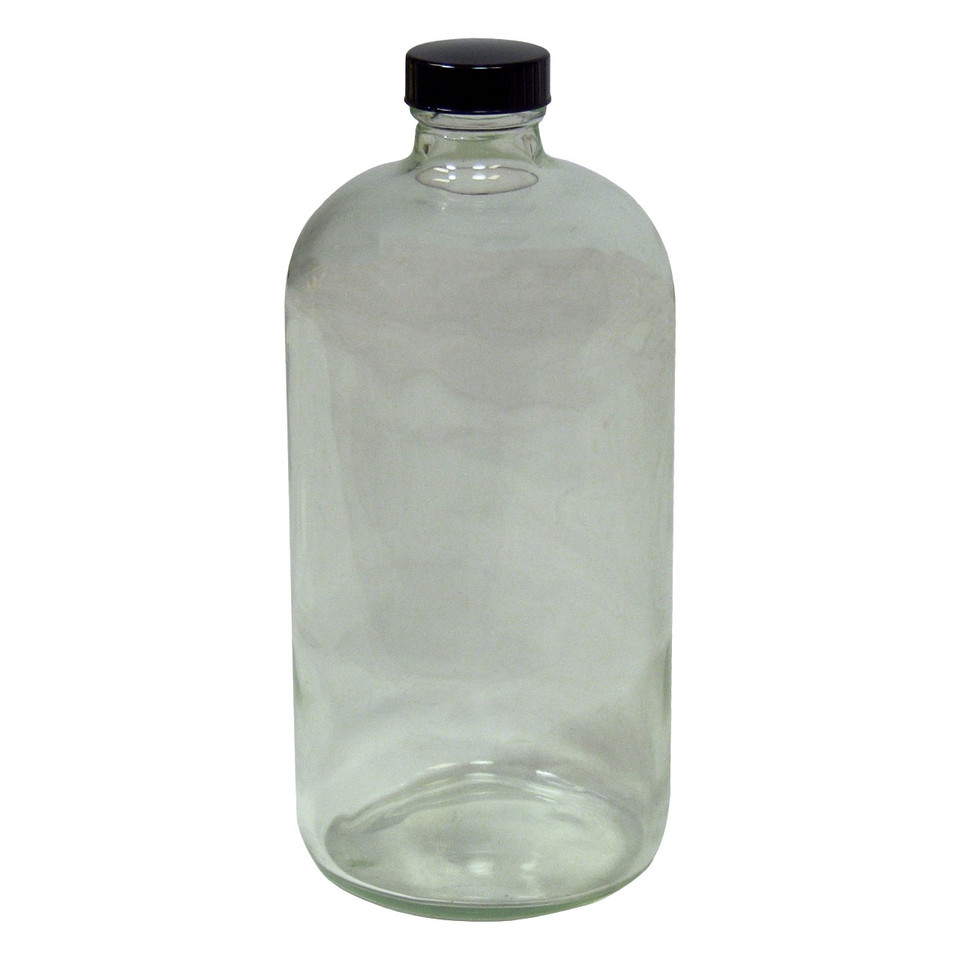 HAZMATPAC 32 oz. Boston Round Glass Bottles - John M. Ellsworth Company