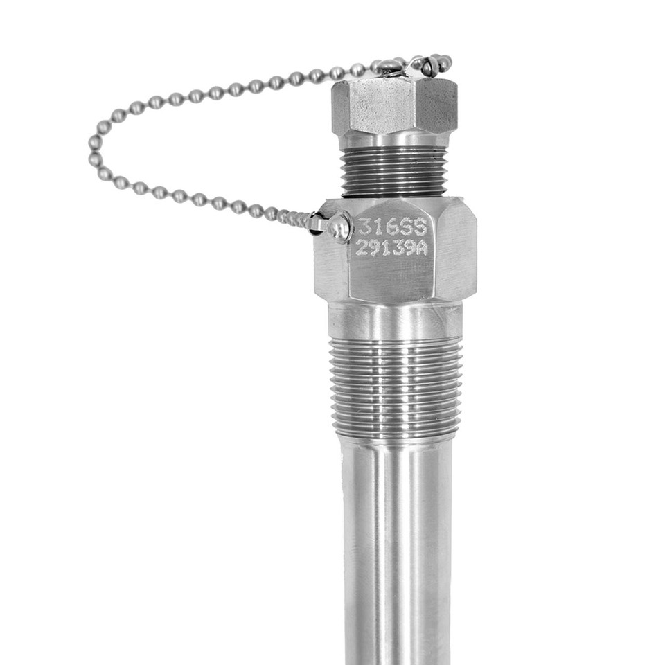 Reotemp ST Series Threaded Thermowell for Temperature Probe w/Plug ...