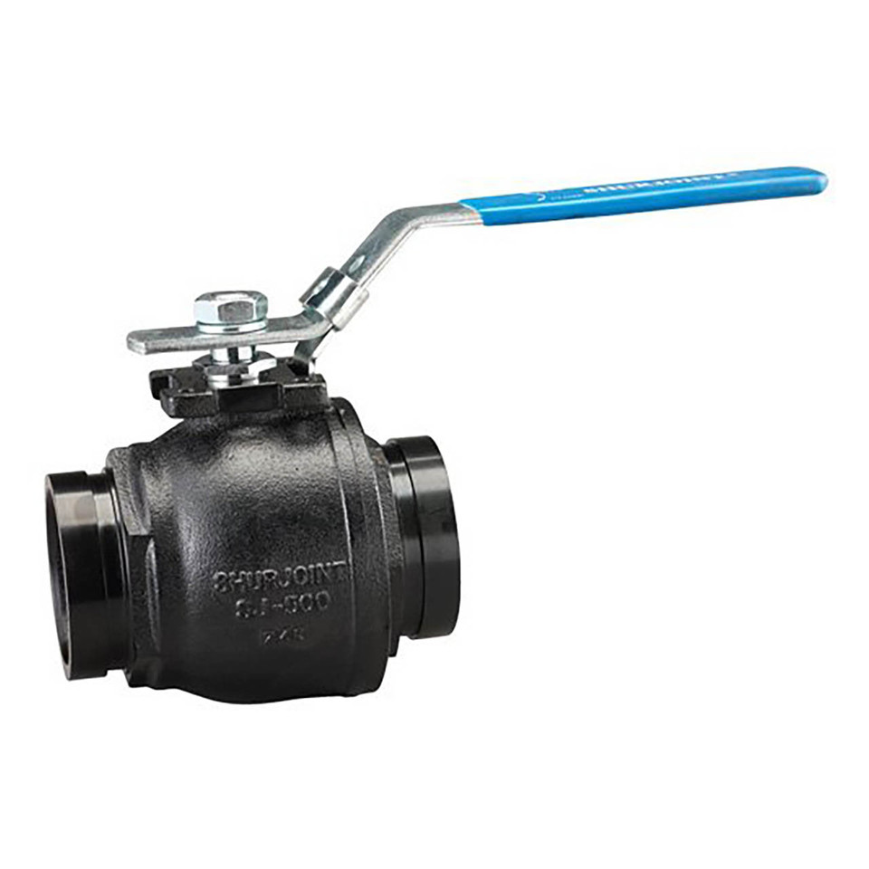 Shurjoint SJ-500L Grooved Ball Valve w/Stainless Steel Lever Handle ...