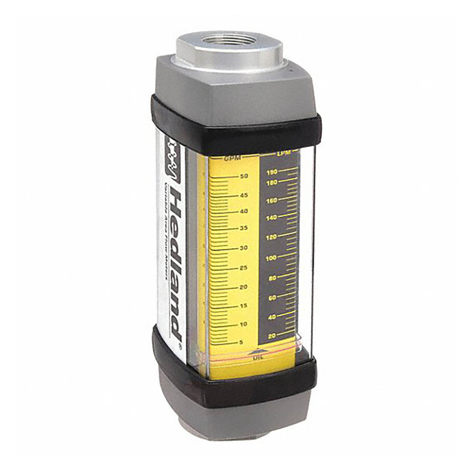 Badger Meter Hedland Variable Area Oil Flow Meter, Aluminum, 1-1/4 in ...
