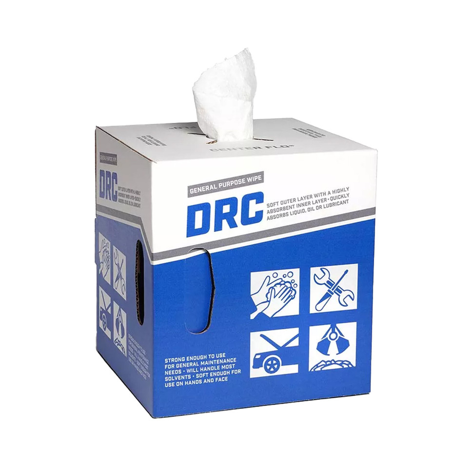 9 in. x 14 in. Heavy DRC Center Flo Wipes in Dispenser Box, Case of 4 ...