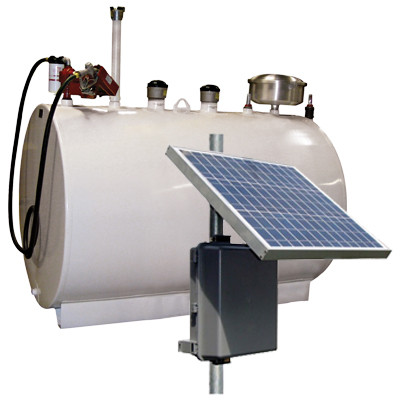 Double Wall 550 Gallon Skid Tank w/ 15 GPM Solar Powered Pump Package ...