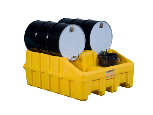 Justrite EcoPolyBlend Drum Management System Base Module - Yellow ...