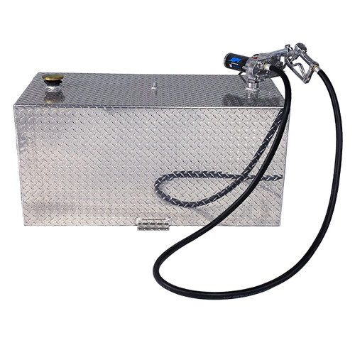 110 Gallon Aluminum Rectangle Fuel Transfer Tank w/ GPI 15 GPM Pump ...