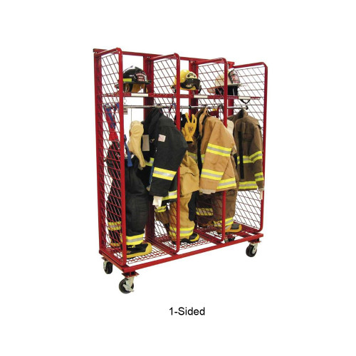 Red Rack Turnout Gear Lockers - John M. Ellsworth Company
