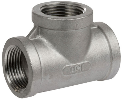 Anvil 150# Cast Stainless Steel 1 1/2 in. Tee Fitting - Threaded - Fig ...