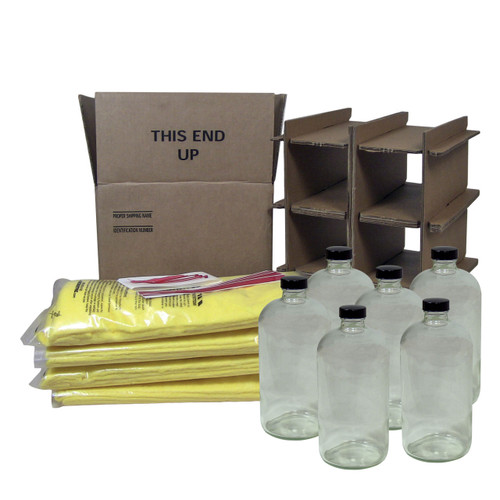 HAZMATPAC Six 32 oz. Bottles w/ PVC Coating Packaging System - John M ...