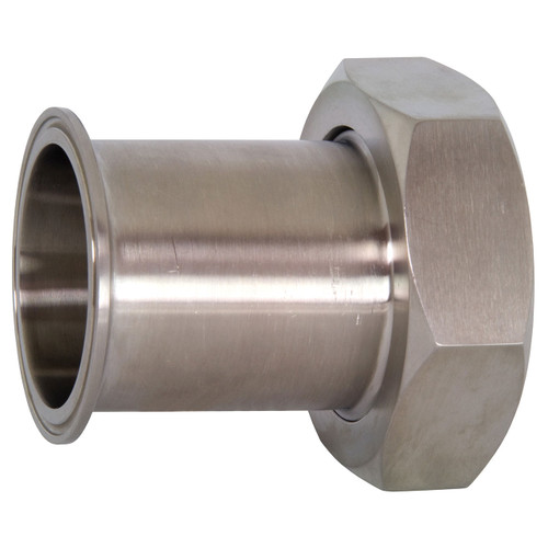 Dixon Sanitary 17MP-14 Clamp x Plain Bevel Seat Adapters with Hex Nut ...
