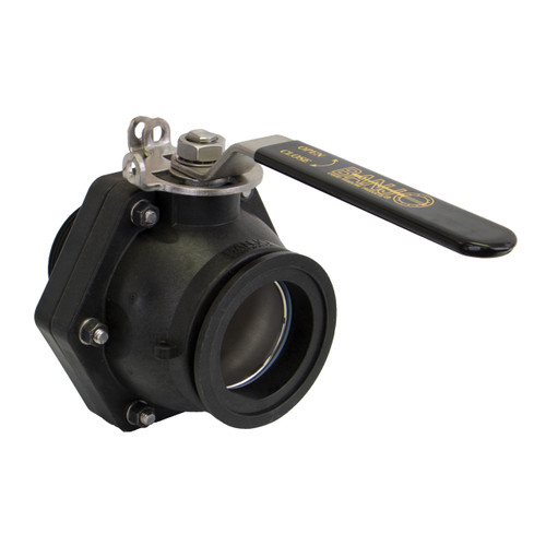 Banjo 3 in. Manifold Stubby Valve - Full Port Male NPT x Flange w ...