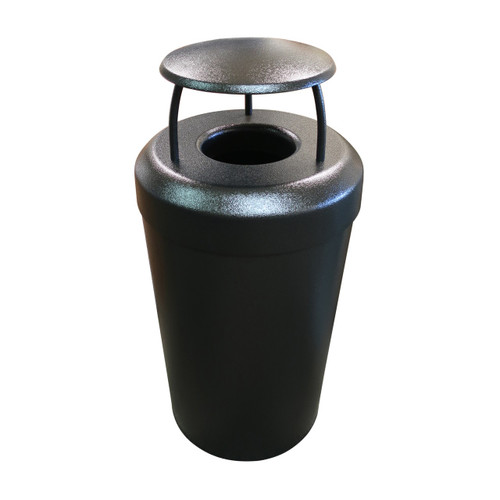 Commercial Zone 35 Gal Steel Waste Container w/ Dome Cover - Bronze ...