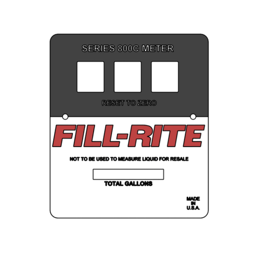 Fill-Rite 800 Series Meter Replacement Faceplate Gallons - John M ...