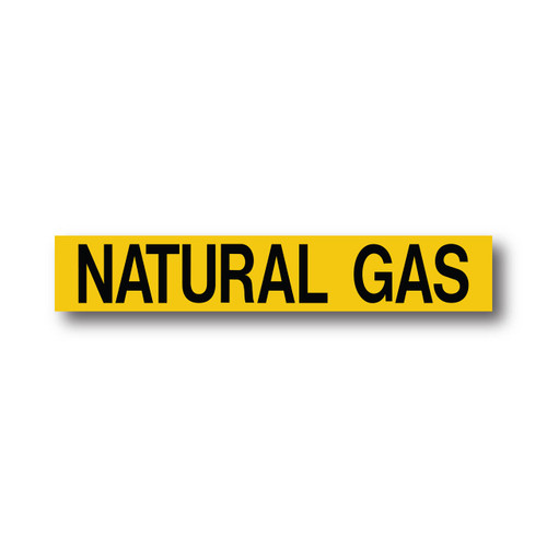 Marking Services Series MS-900 Self-Adhesive Pipe Marker "NATURAL GAS ...