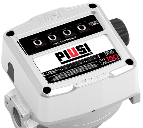 PIUSI K150 1" NPT Mechanical Flow Meter - Liters