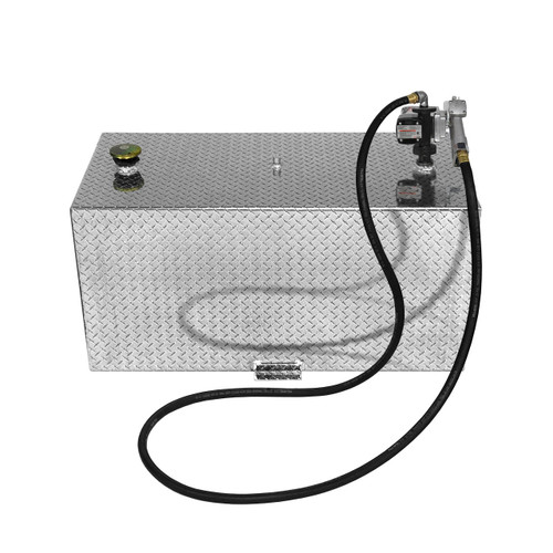 110 Gallon Aluminum Rectangle Fuel Transfer Tank w/ Fuelworks 15 GPM ...
