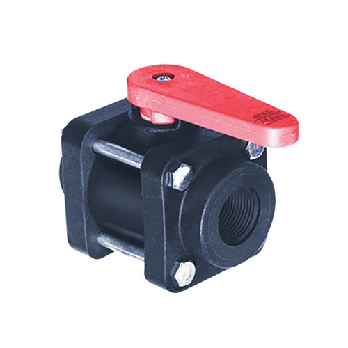 Bee Valve Bolted Polypropylene Standard Port Ball Valve w/ Poly-Tef ...